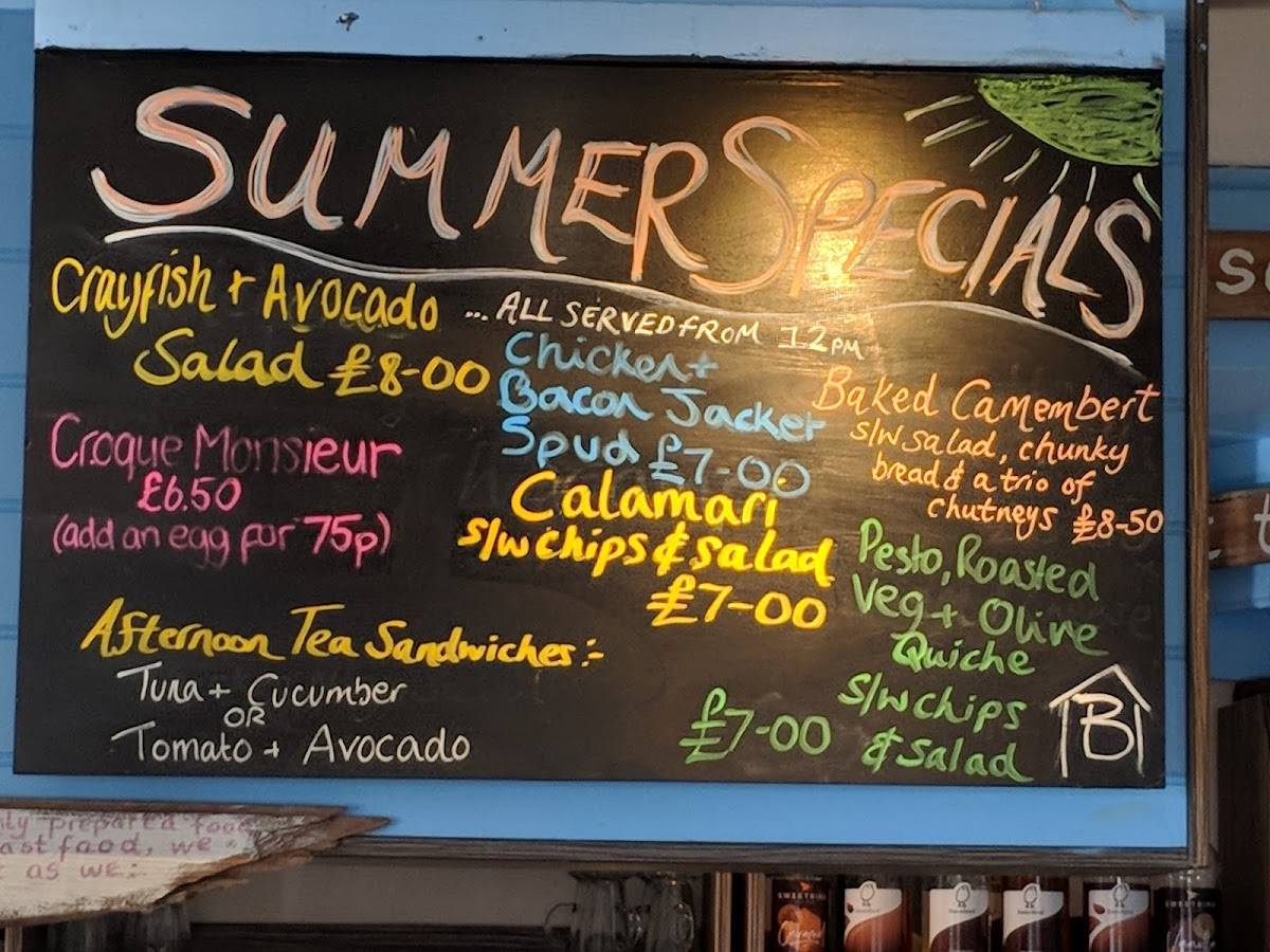 Menu at Breezes Cafe, Fareham