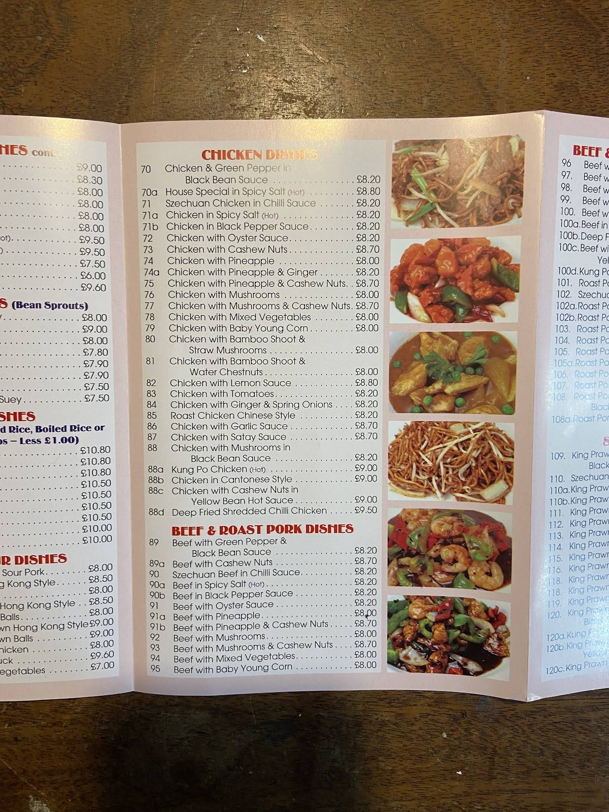 Menu at Peking Chef fast food, Bridgwater, 69 Fore St