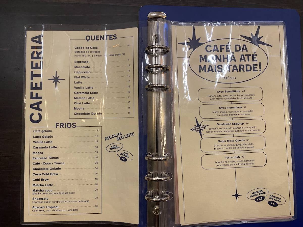 Menu em Brim café, São Paulo