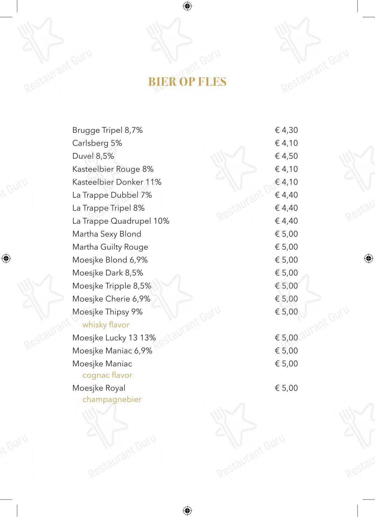 Menu at Brug 36, Dilsen-Stokkem