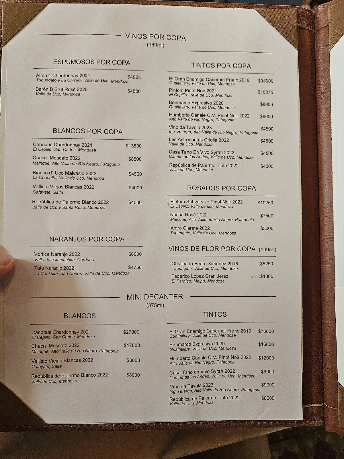 Menu at El Preferido de Palermo pub & bar, Buenos Aires