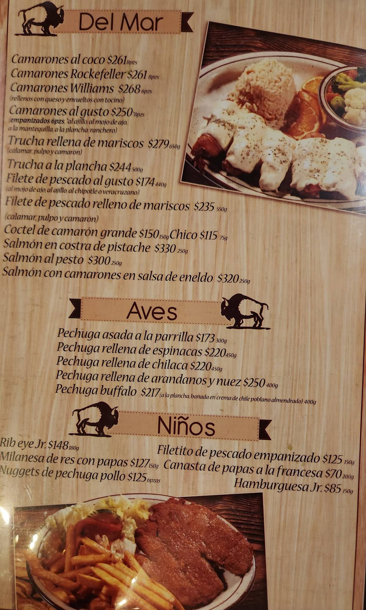 Menu at Buffalo STEAKHOUSE, Istanbul