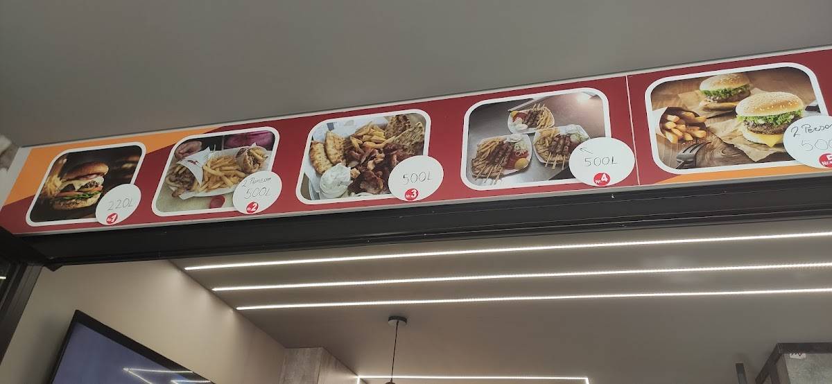 Menu at Burger Gora restaurant, Vlorë