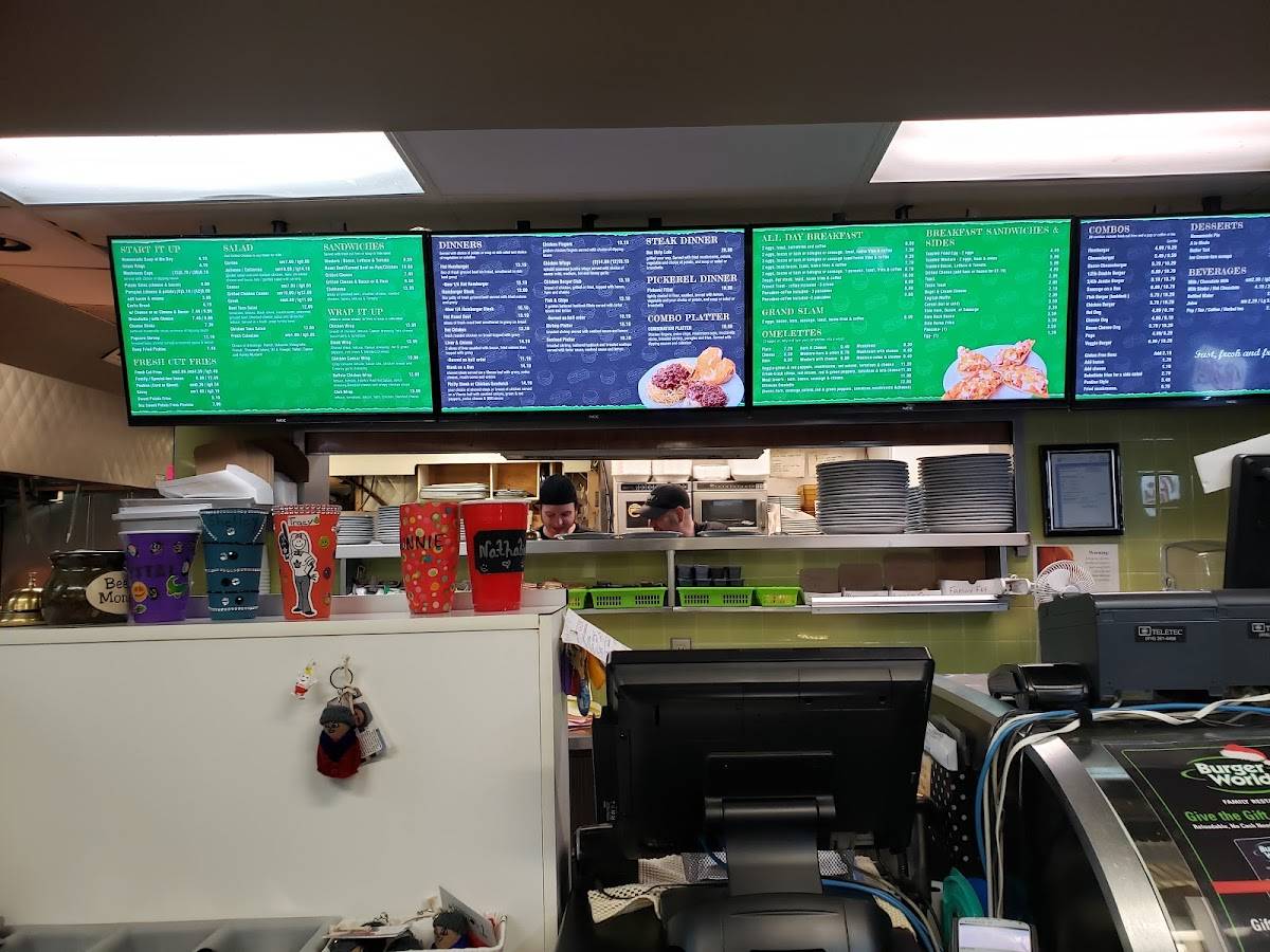 Menu at Burger World restaurant, North Bay, Hammond St