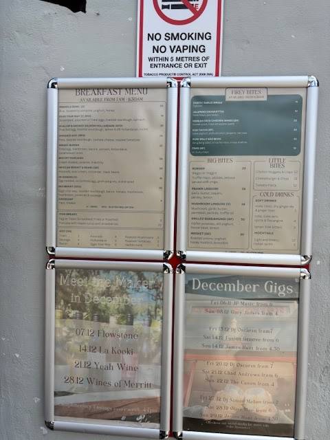 Menu at The Fire Station pub & bar, Busselton