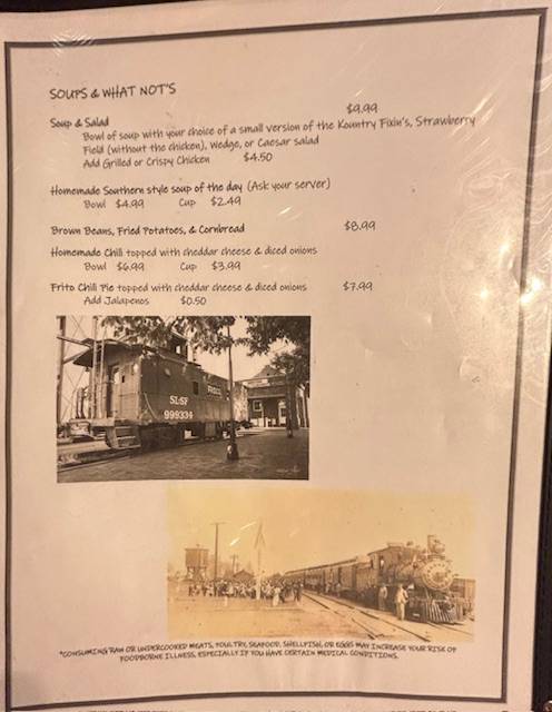 Menu at C & J Kountry Fixin's and CJ's Bar, Bristow