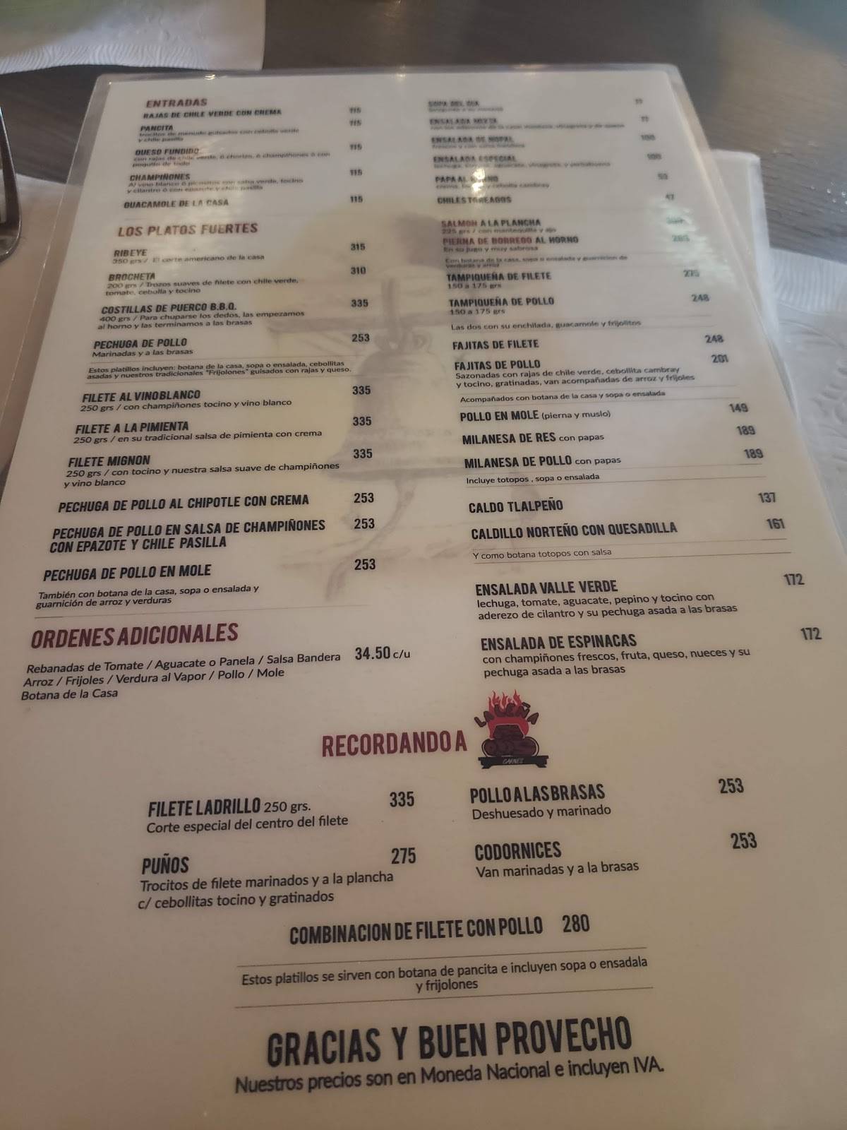 Carta del restaurante CHAN'S CUISINE, Tijuana
