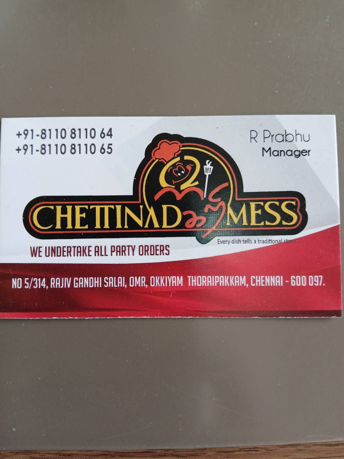 Menu at CHETTINAD CURRY MESS, Chennai