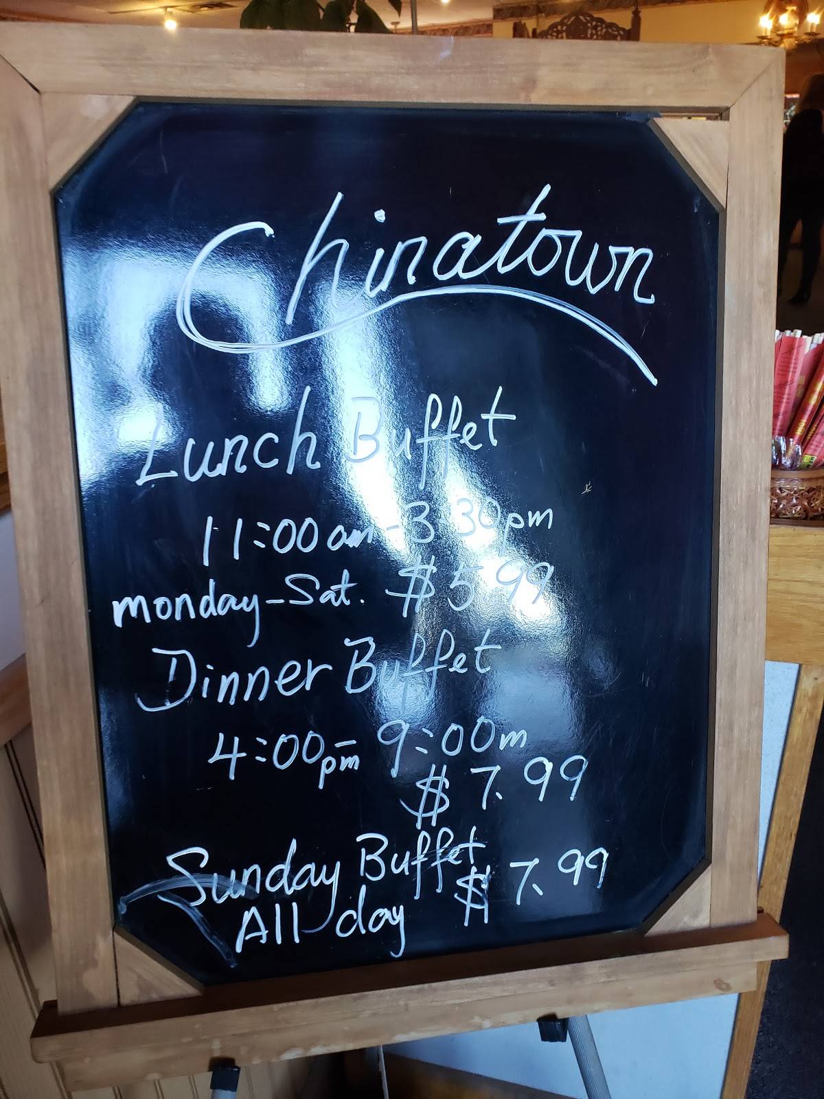 Menu at CHINATOWN Restaurant, Martinsburg
