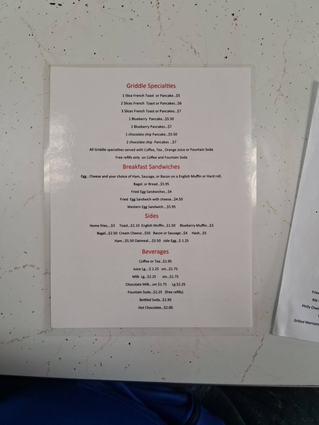 Menu at CLINTON STREET CAFE, Binghamton