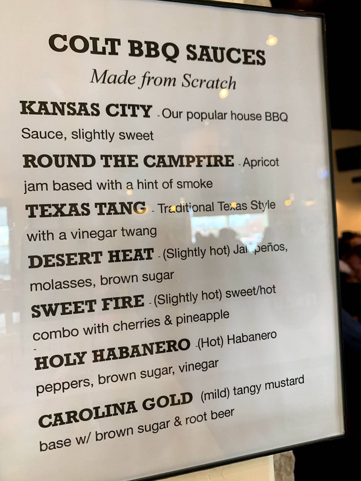 Menu at COLT Grill, BBQ & Spirits, Prescott Valley