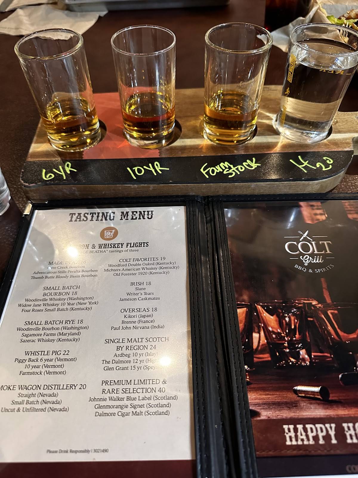 Menu at COLT Grill, BBQ & Spirits, Prescott Valley