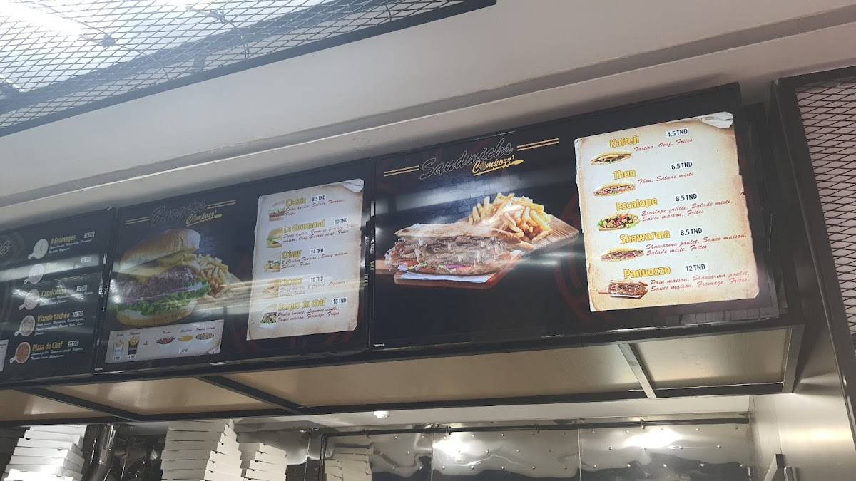 Menu au Compozz' L’aouina restaurant, Tunis