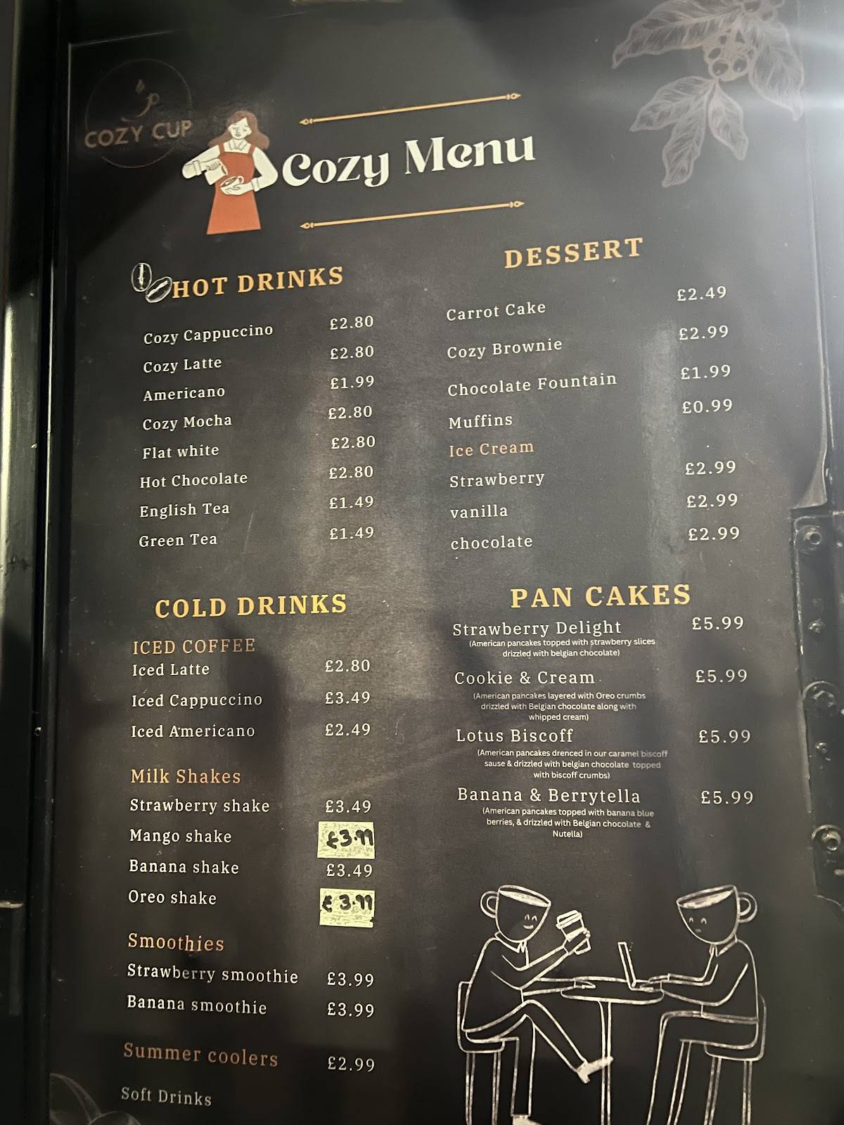 Menu at COZYCUP restaurant, Luton
