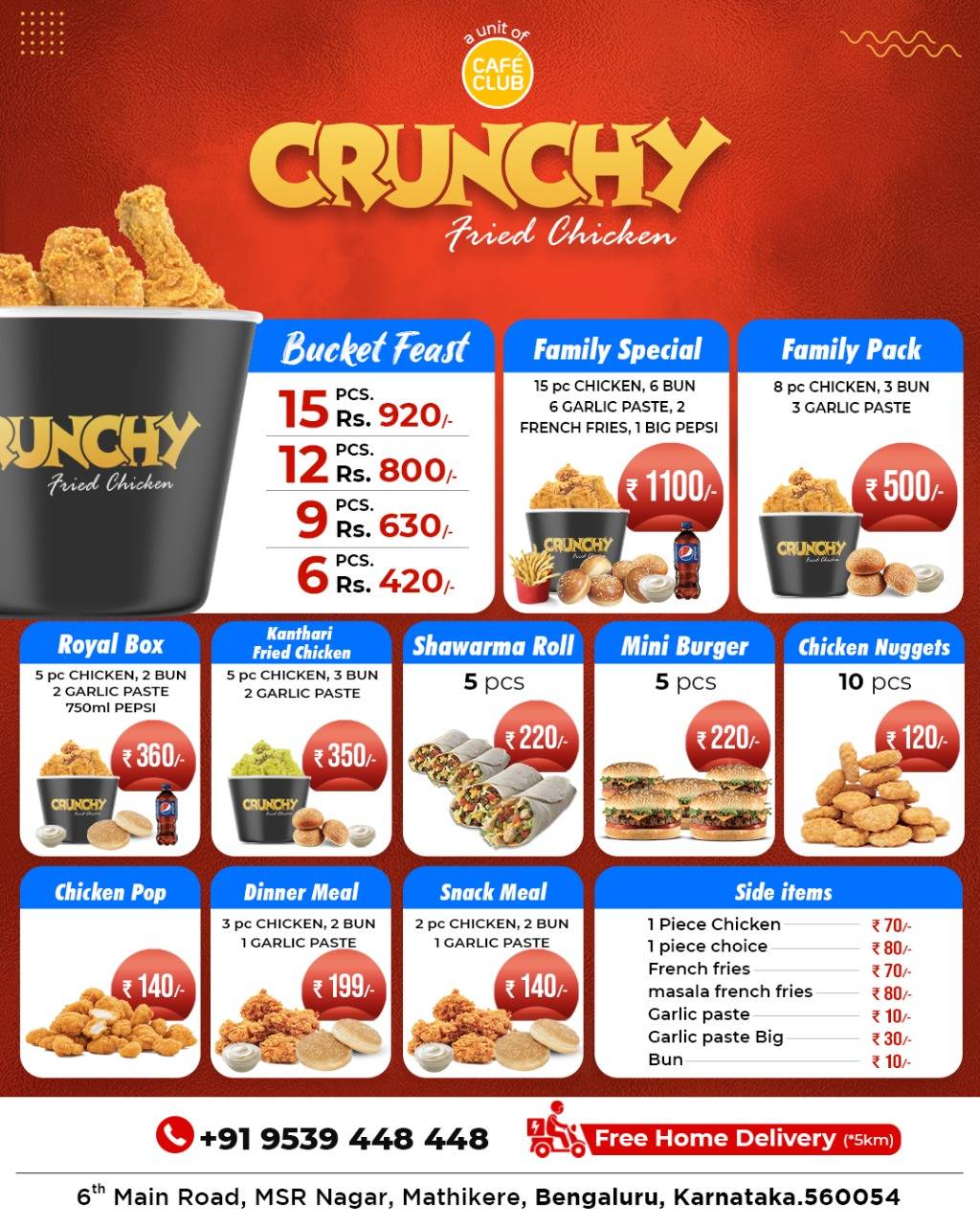 Menu at CRUNCHY Fried Chicken, Bengaluru
