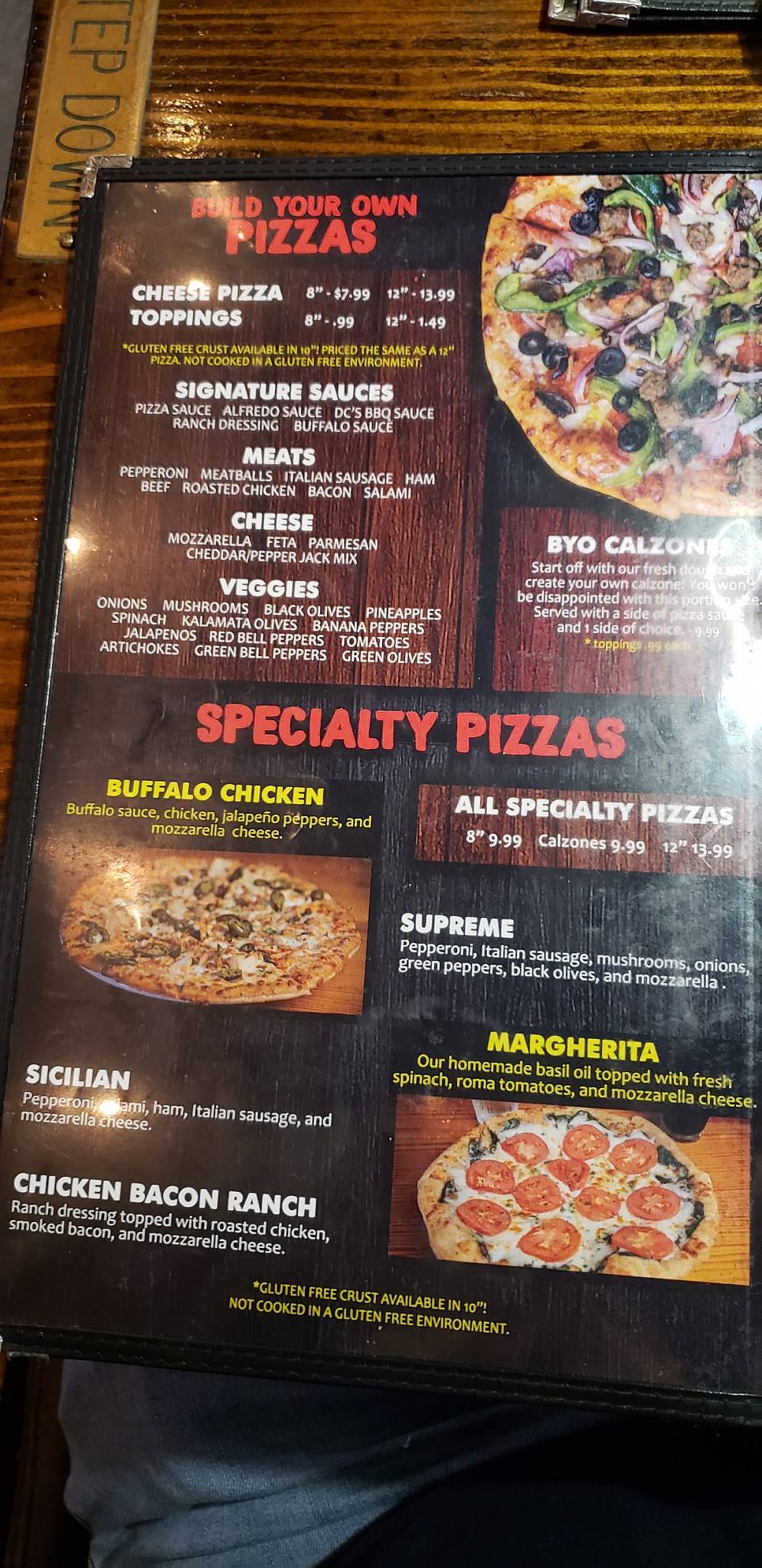 Menu at Deer Creek Fire & Stone pub & bar, Cabot