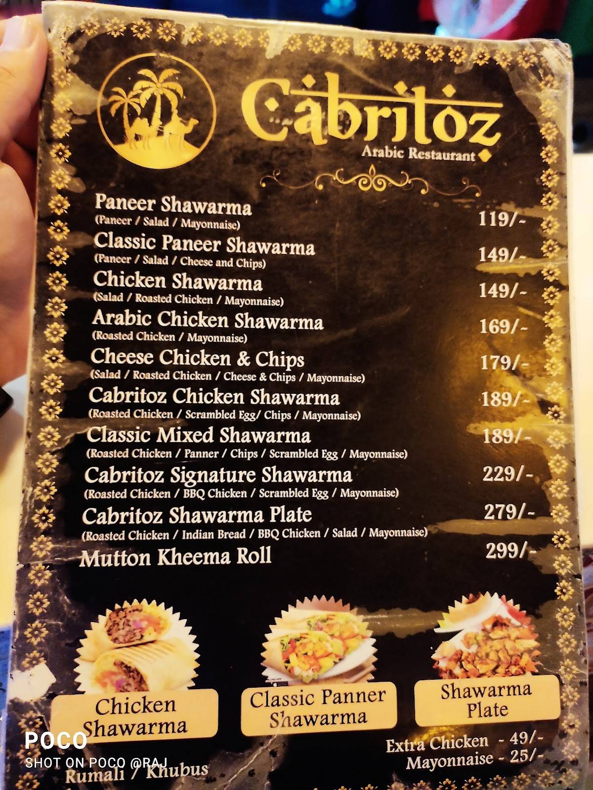 Menu at Cabritoz Arabic Mandi Restaurant, Visakhapatnam