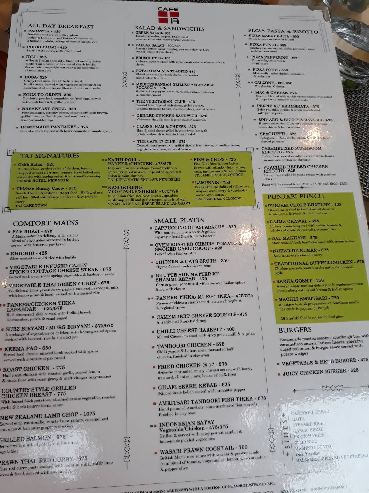 Menu at Cabin17A By Alcazar Hospitality, Kolkata