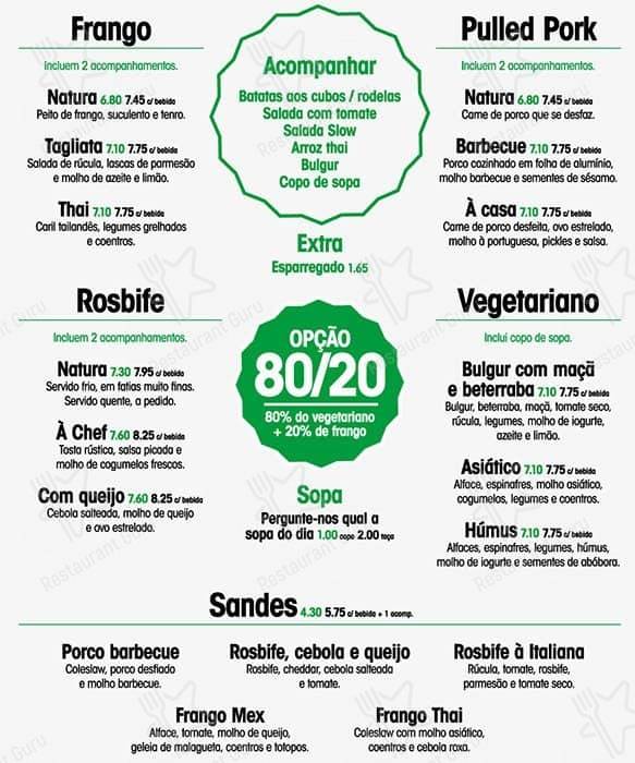 Menu em Café 3, Lisboa, Strada Shopping