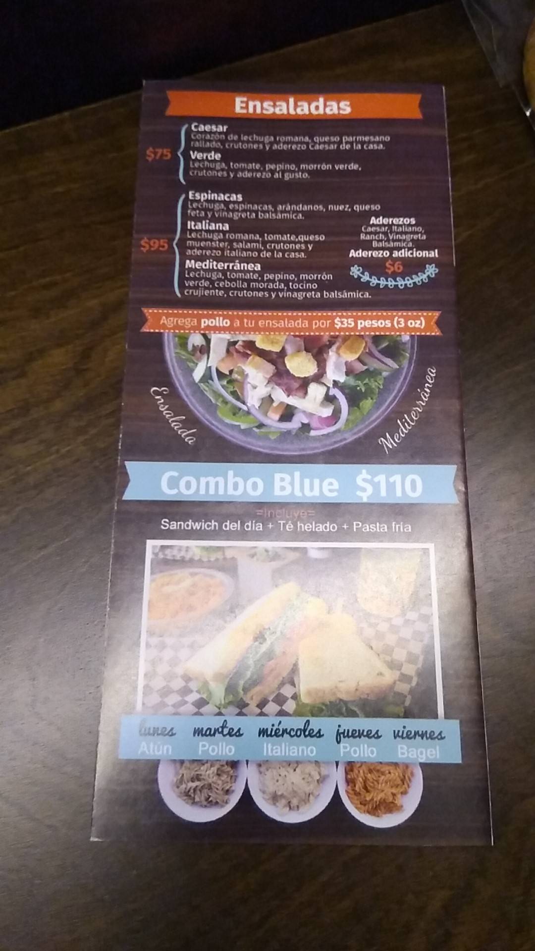 Carta del café Blue Luna Paseo del Río, Tijuana, Paseo del Río 6672 208 ...