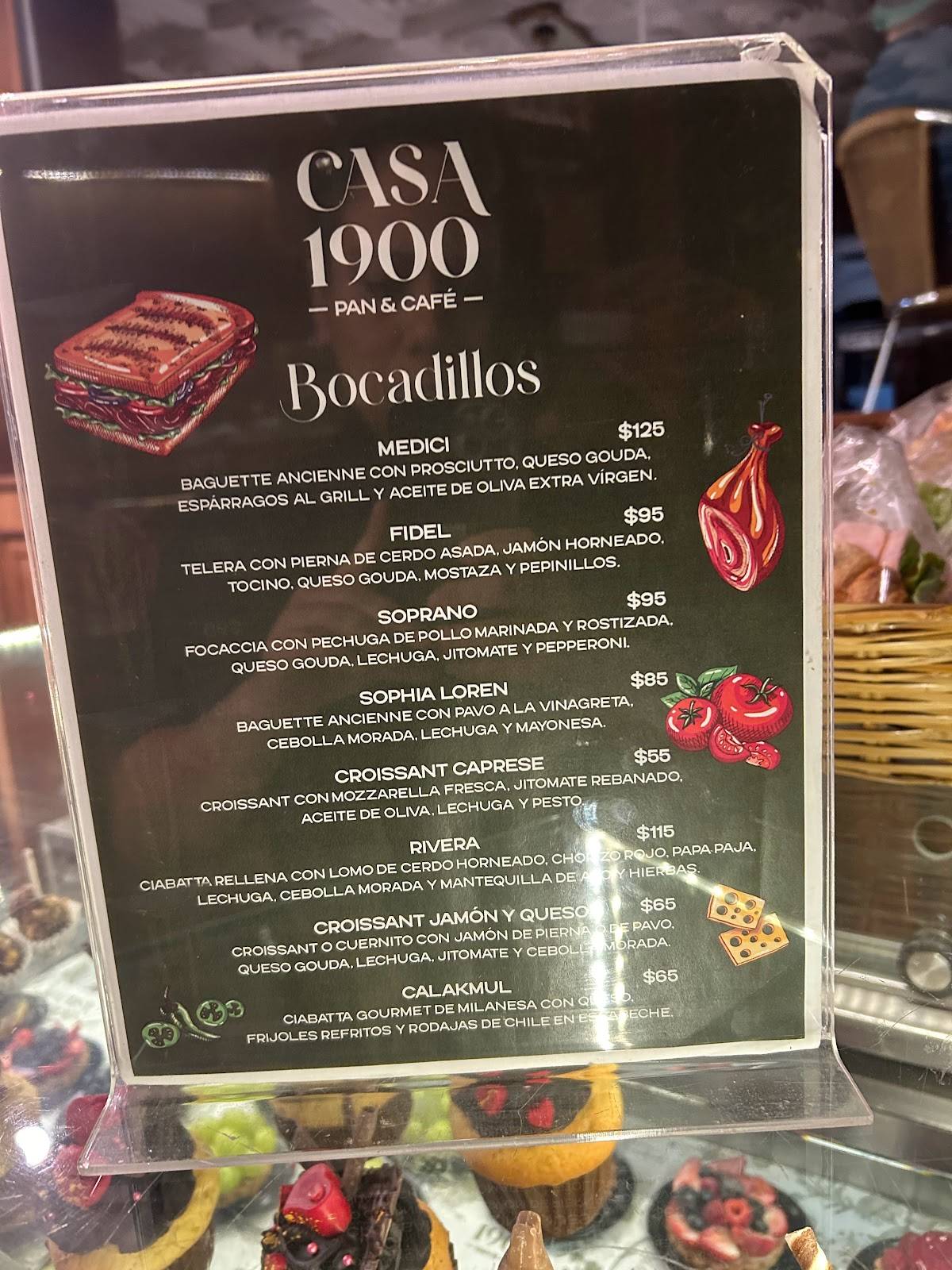 Carta de CASA 1900 PAN & CAFÉ, Ciudad de México, Calle de Durango 216
