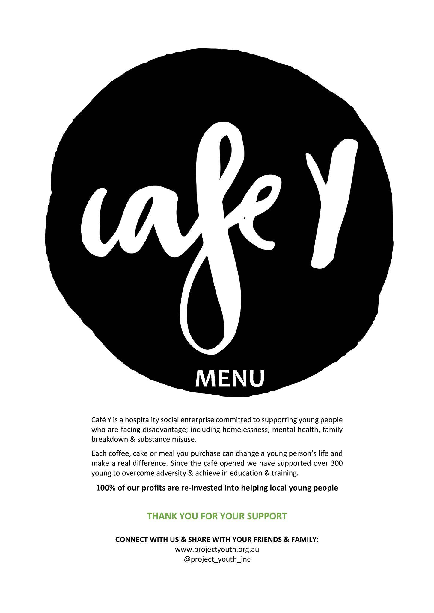 Menu at Cafe Social, Menai