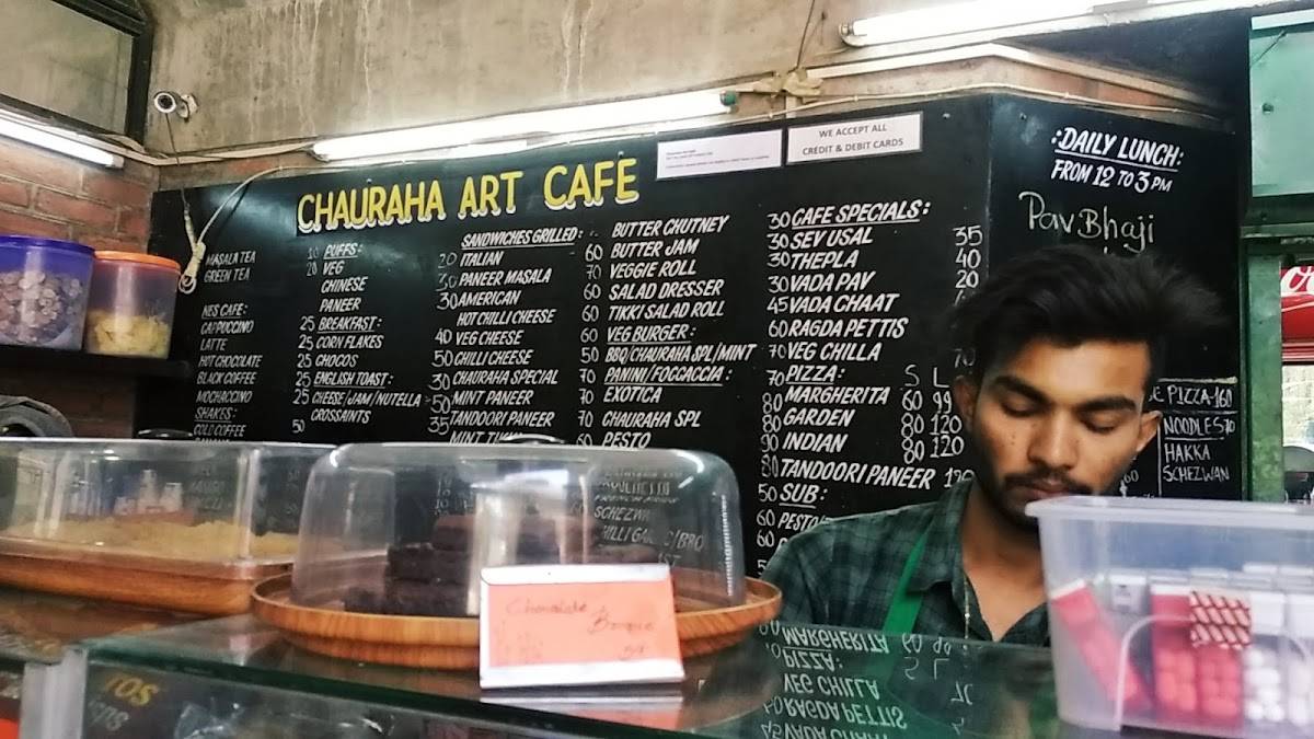 Menu at Chauraha Art Cafe, Ahmedabad, 2GQX+2JP
