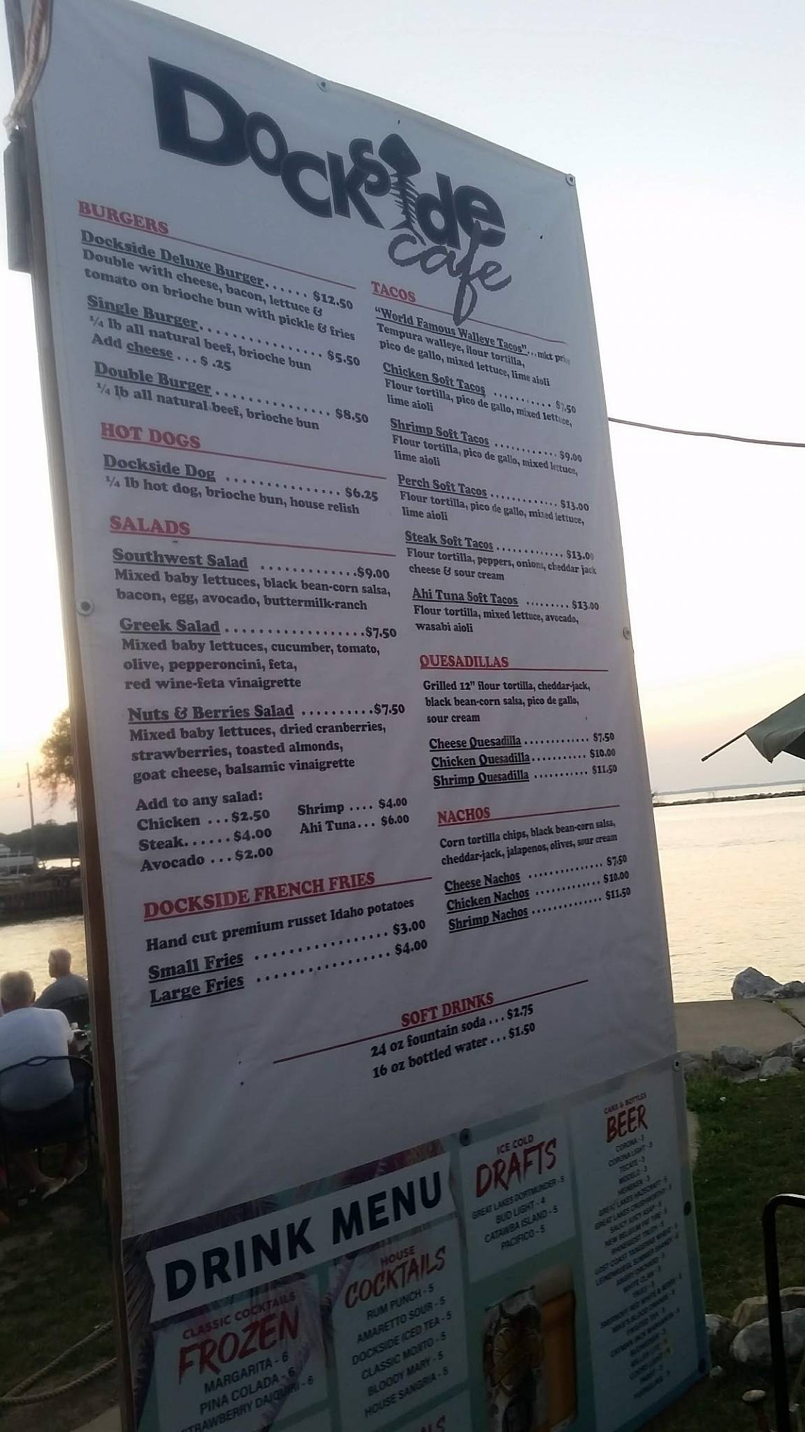 Menu at Dockside Cafe, Sandusky
