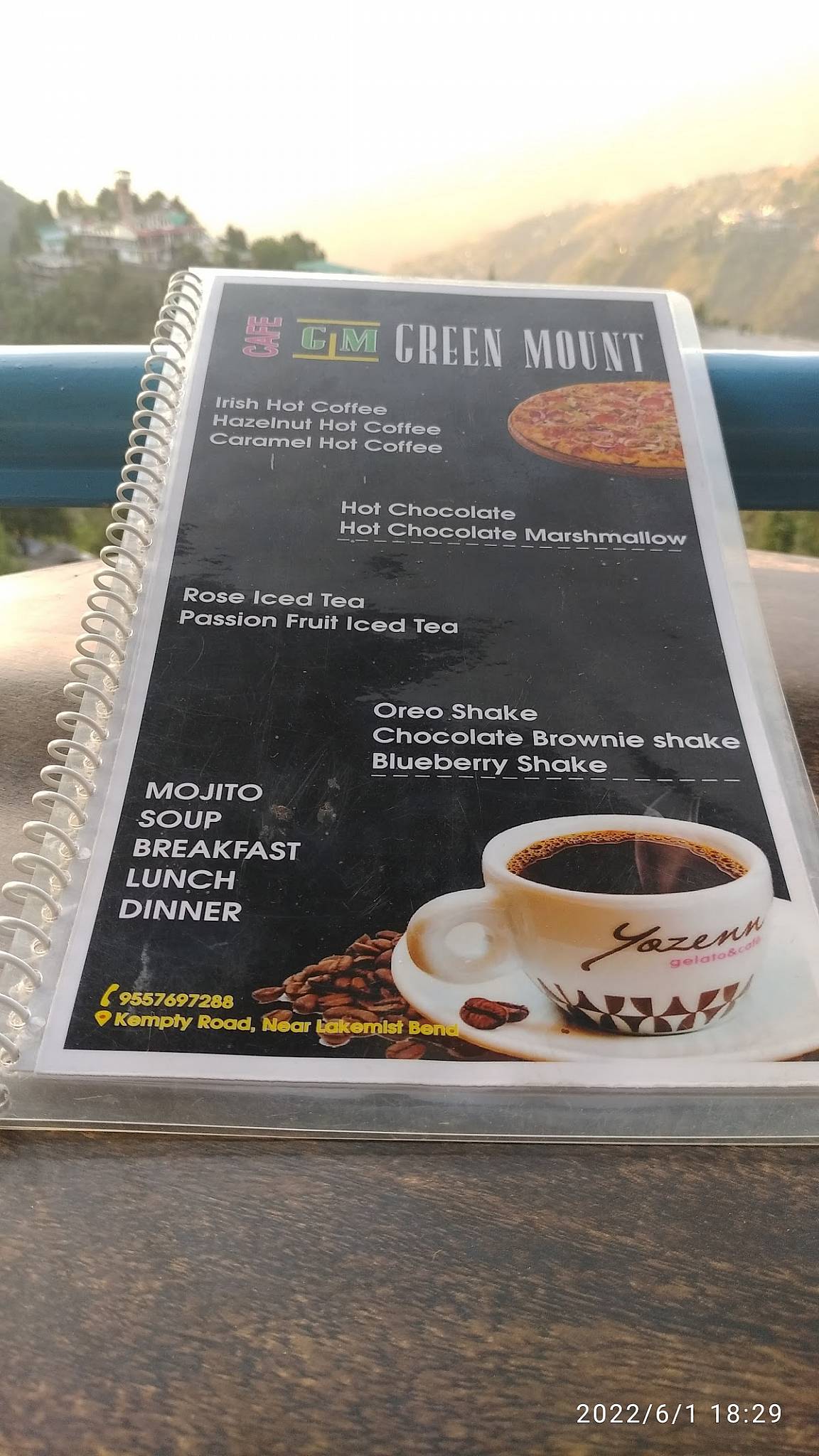 Menu at Green mount Cafe & Restro, Mussoorie