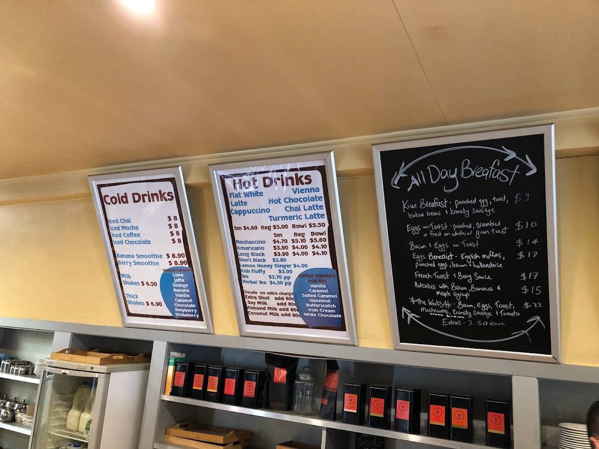 Menu at Cafe Lettuce, Otaki, 174 Main Hwy