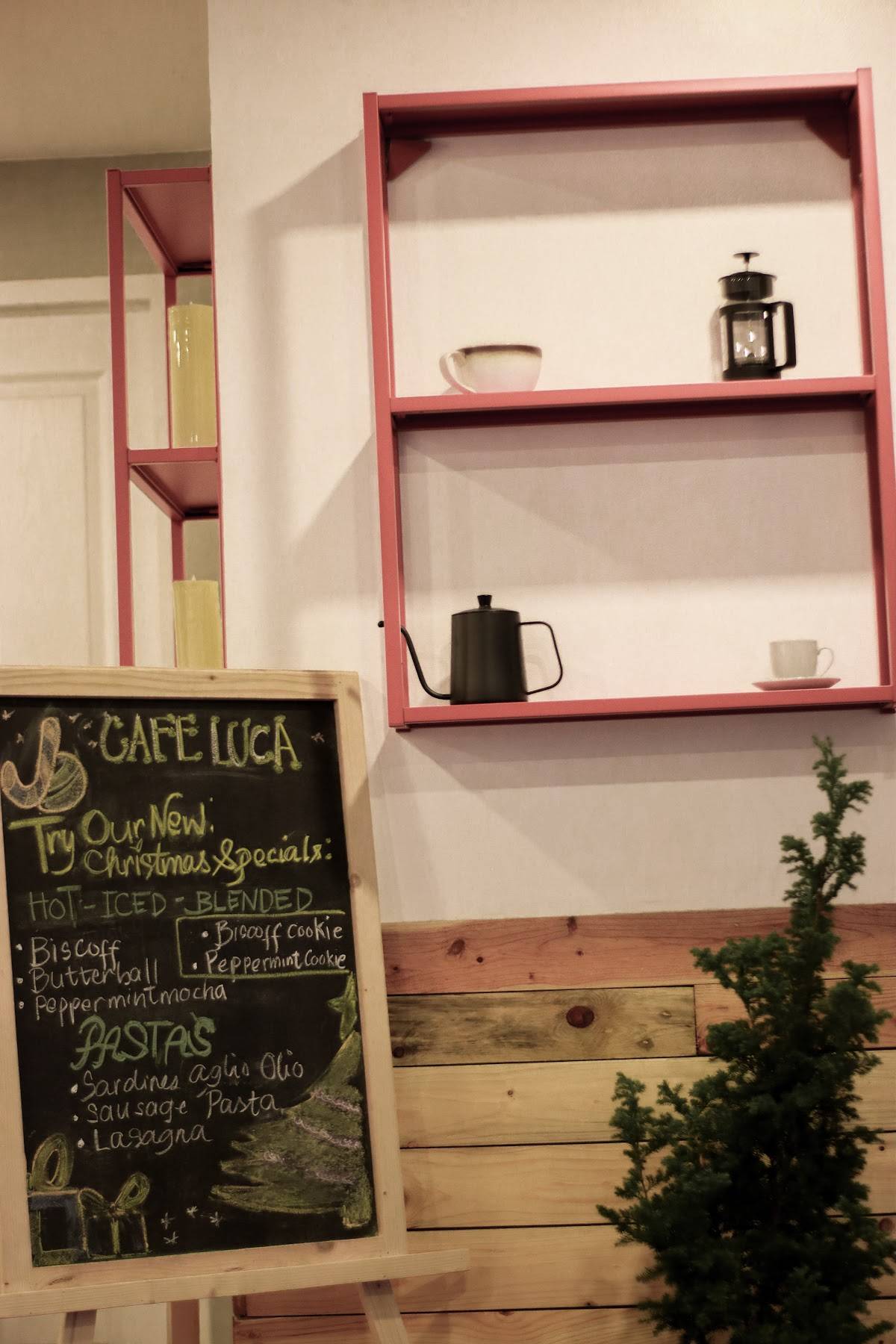 Menu at Cafe Luca, Quezon City