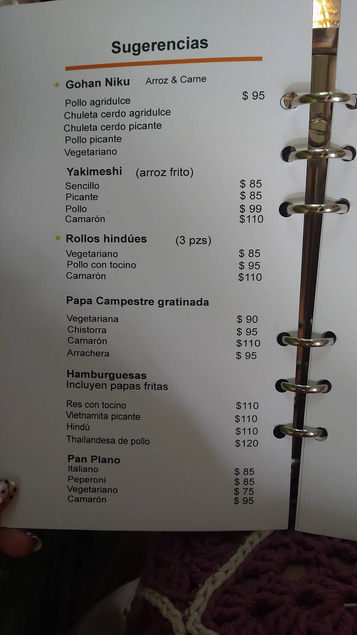 Carta de Café Mechuacan, Morelia, Av Francisco I. Madero Pte 681