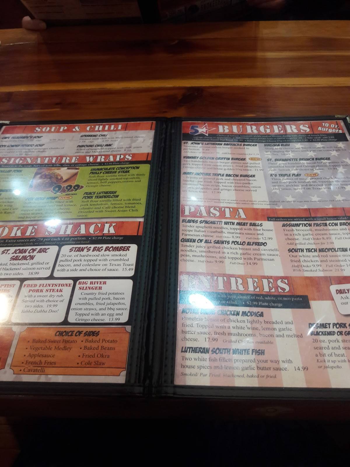 Menu at Cafe Telegraph Smoke Shack, Lemay, Telegraph Rd