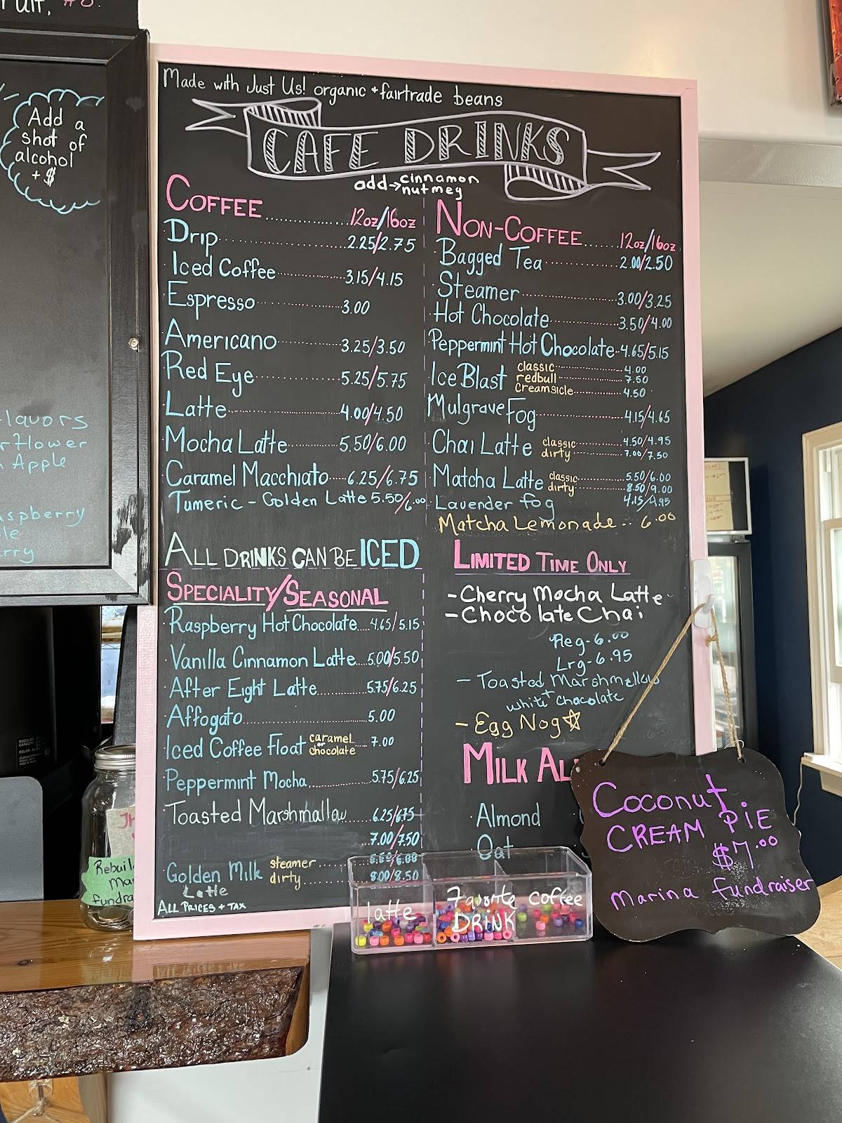 Menu at The Front Porch cafe, Mulgrave, 38 Loggie St