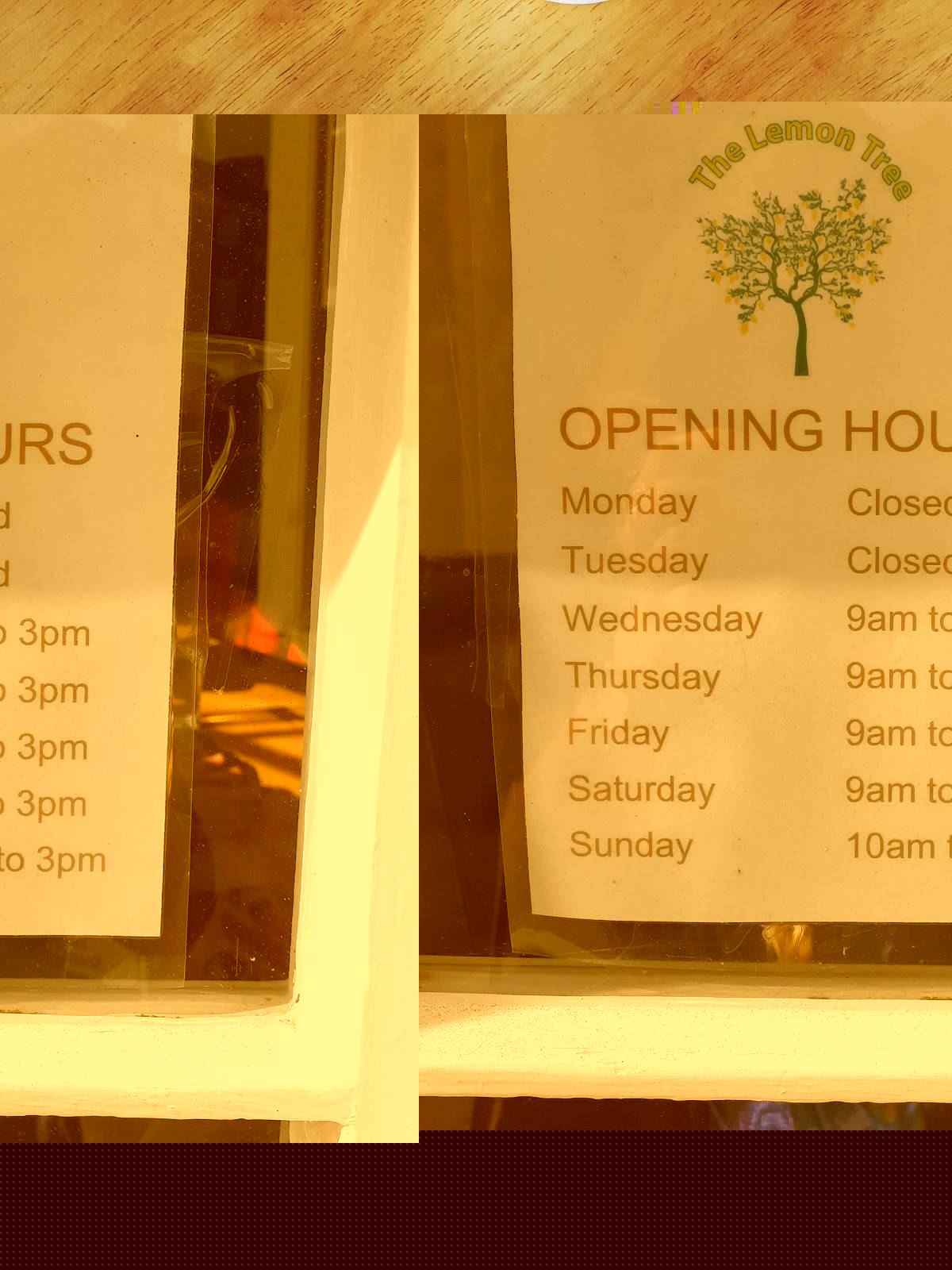 Menu at The Lemon Tree cafe, Tadcaster