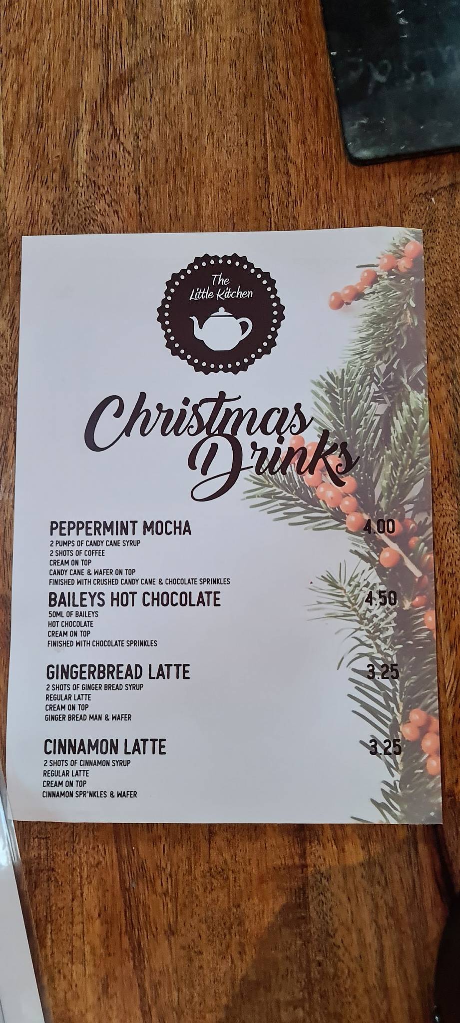 Menu at The Little Kitchen cafe, Derby, 156 Alfreton Rd