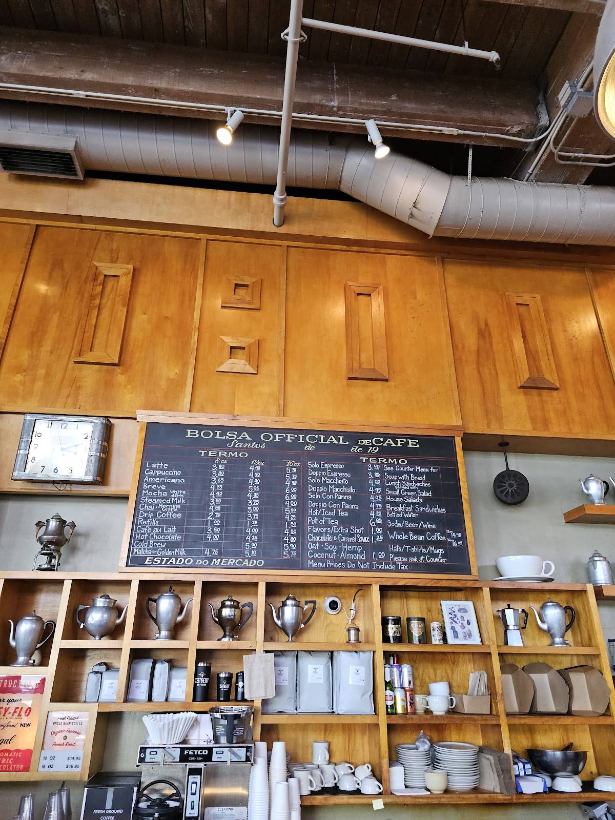 Menu at Zeitgeist Coffee cafe, Seattle, 171 S Jackson St