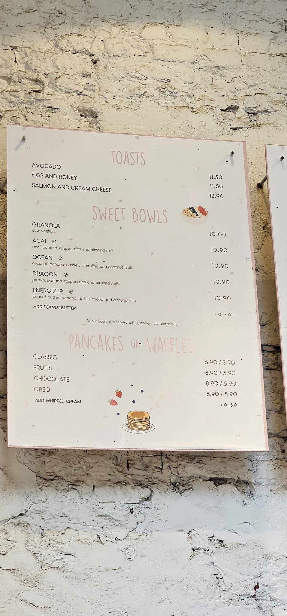 Menu at Café du Sablon, Brussels