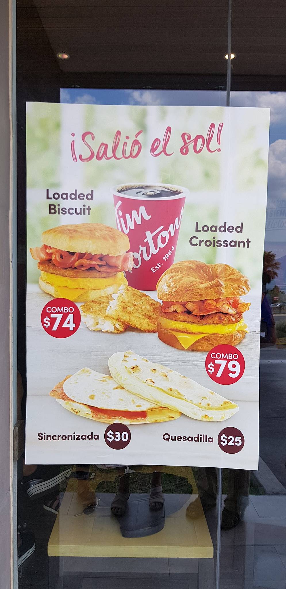 Carta del café Tim Hortons Vía Puerta del Hierro, Monterrey, Av. Paseo ...