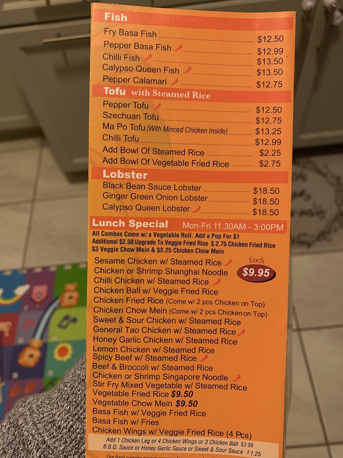 Menu At Calypso Queen Caribbean Chinese Cuisine Restaurant Whitby