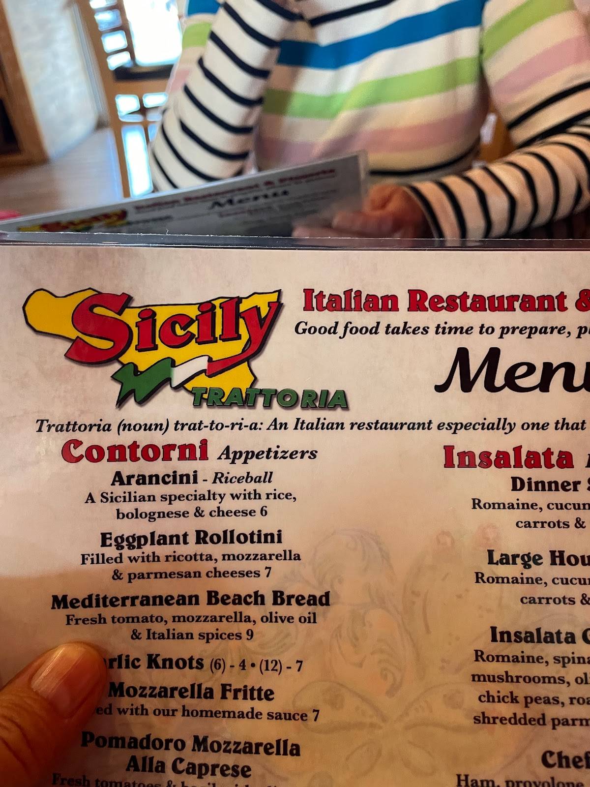 Menu at Sicily Trattoria pizzeria, Cape Coral, Cape Coral Pkwy E