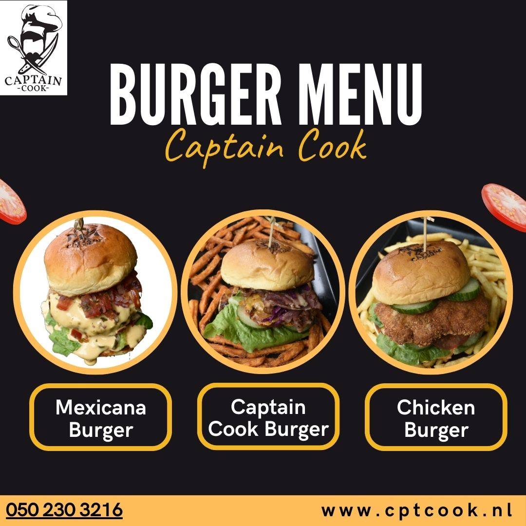 Menu at Captain Cook restaurant, Groningen