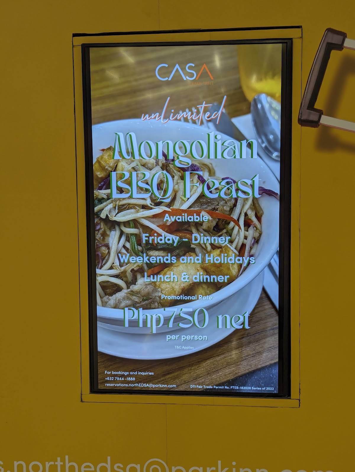 Menu at Casa Urban Table restaurant, Quezon City