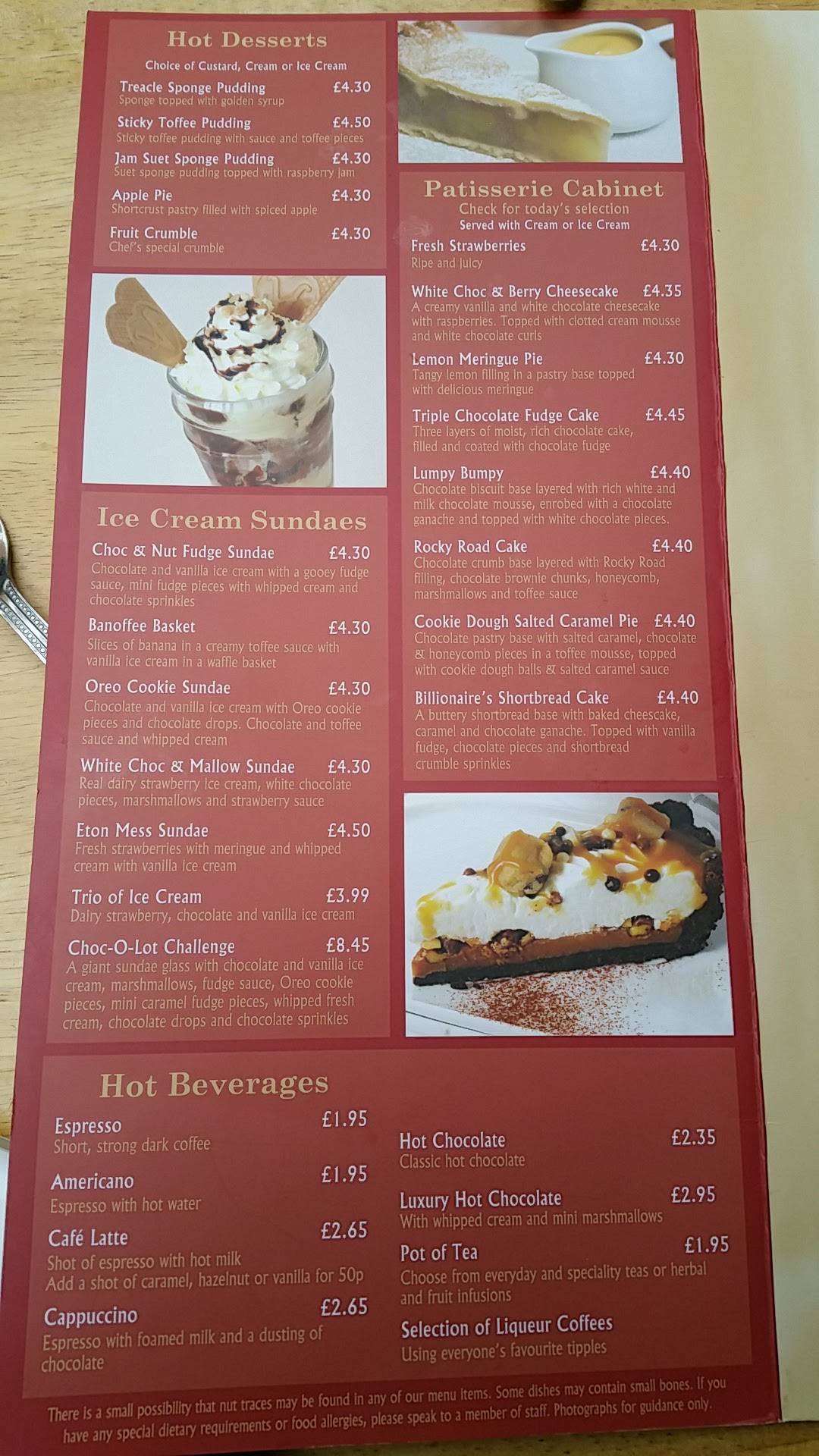 Menu at Castle Carvery - Caister pub & bar, Great Yarmouth