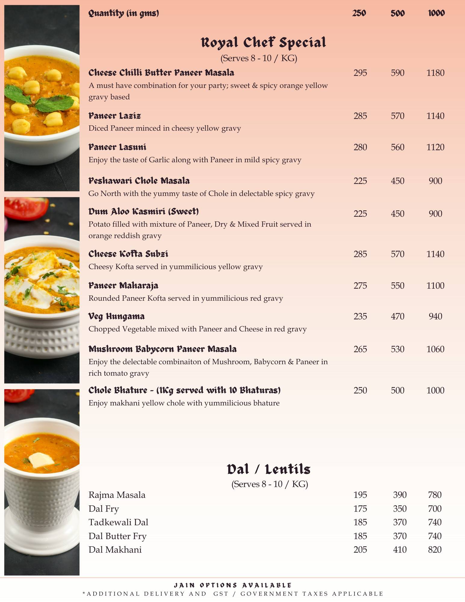 Menu at Asian Chilli, Mumbai