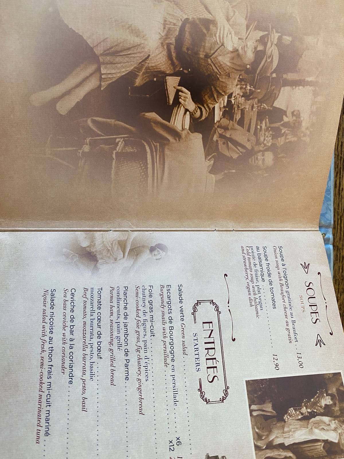 Menu at Josephine Restaurant, Chamonix