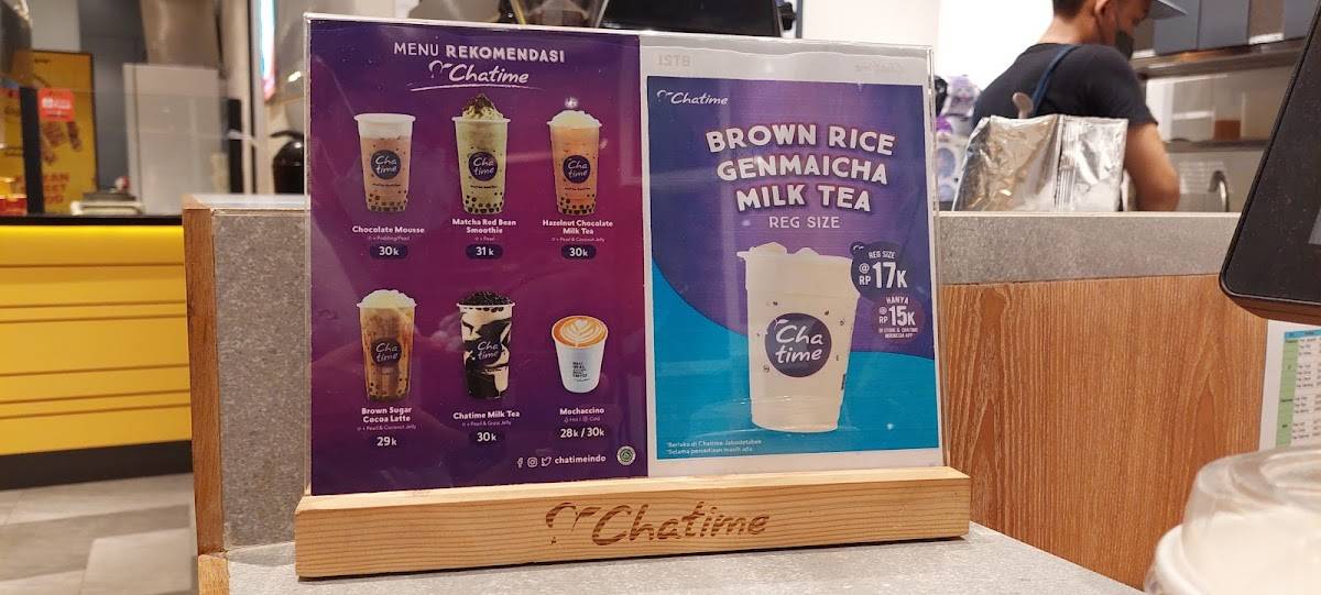 Menu at Chatime Cupbop restaurant, Bekasi Regency