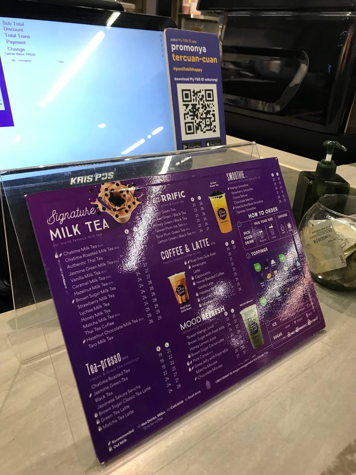 Menu at Chatime Superindo Kedungmundu, Semarang