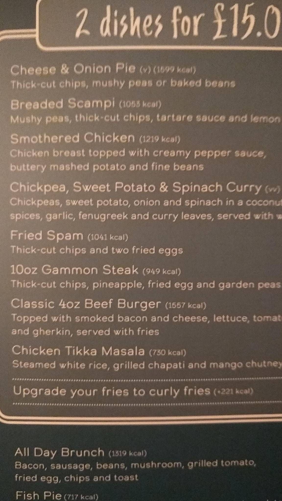 Menu at The Horse & Farrier pub & bar, Cheadle, 144 Gatley Rd