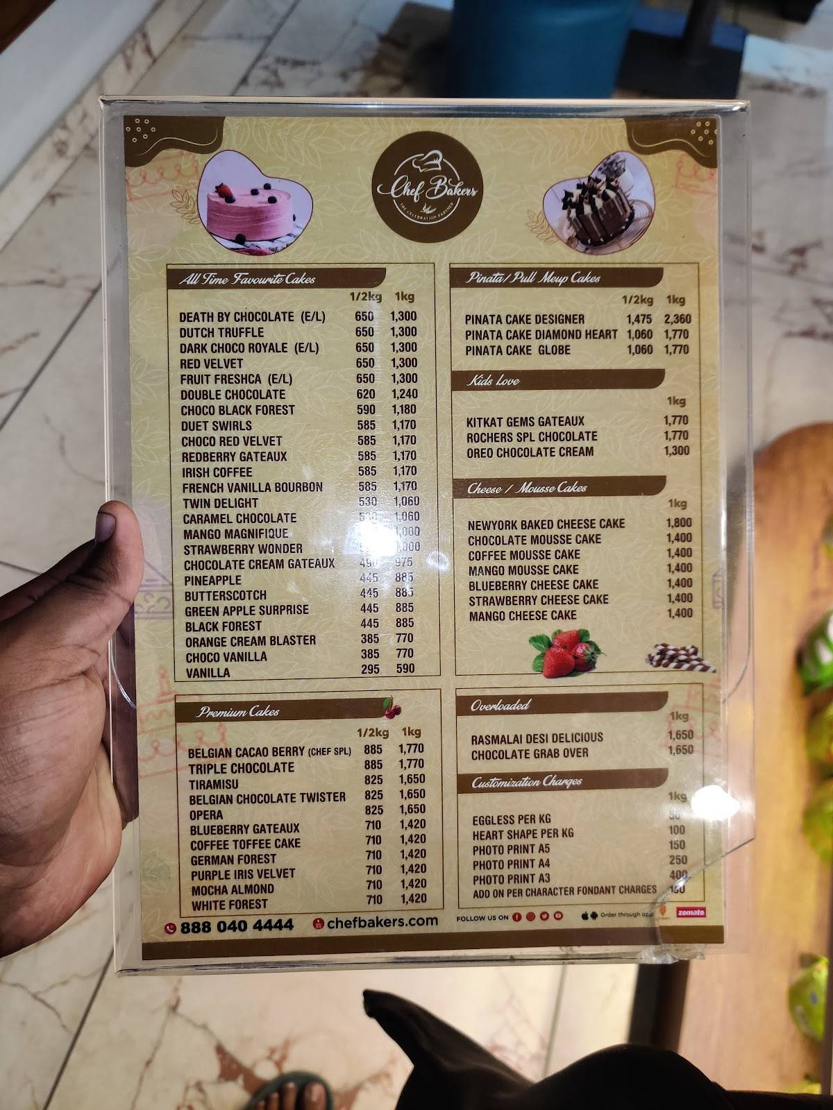Menu at Chef Bakers - Vidyaranyapura, Bengaluru, Second Block